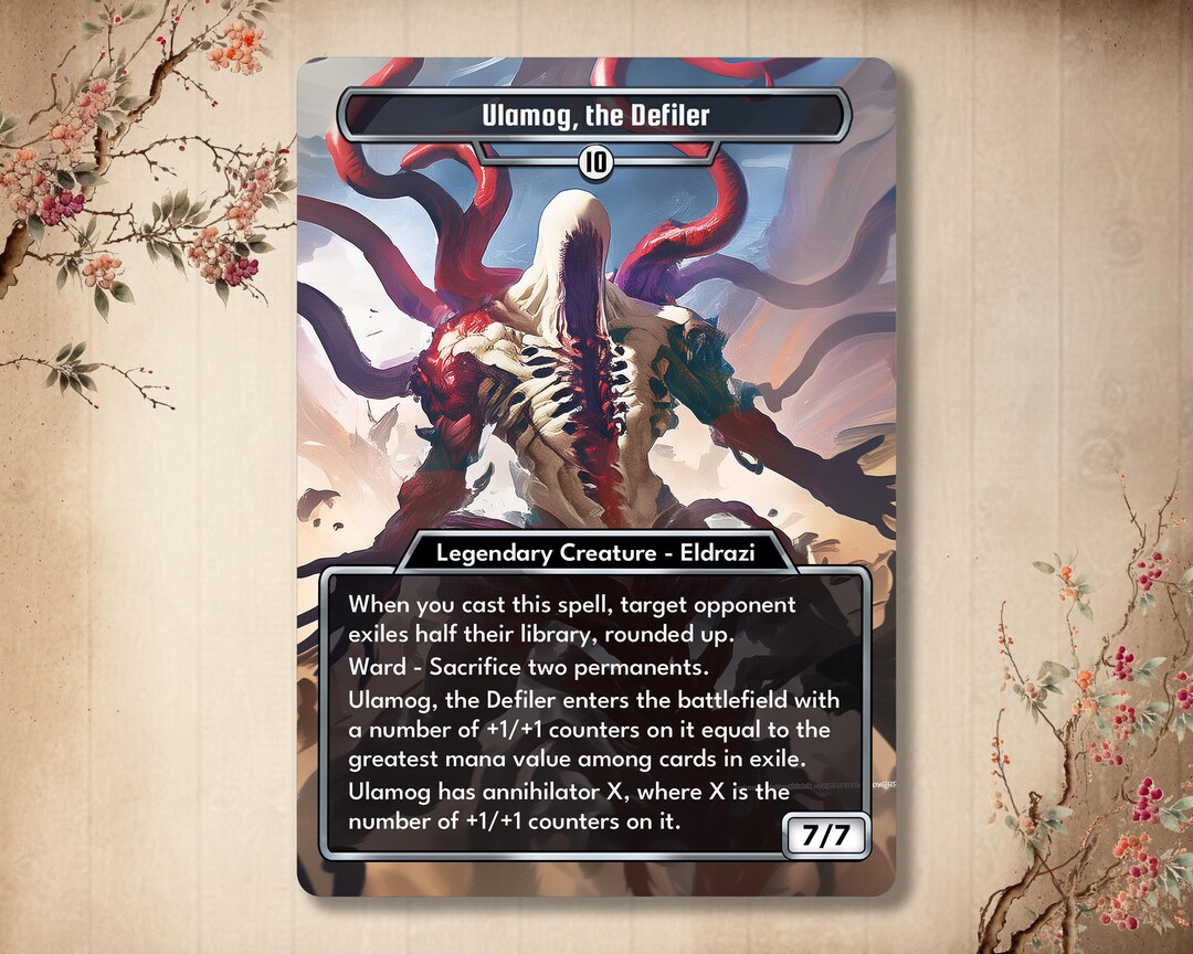 Ulamog , the Defiler - Custom Card *eldrazi* High Quality [ Alter Art / Full Art ] - Etsy