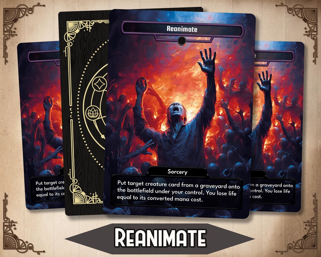 Reanimate MTG Proxy Custom Card Altered Custom Art / EDH Full Art - Etsy