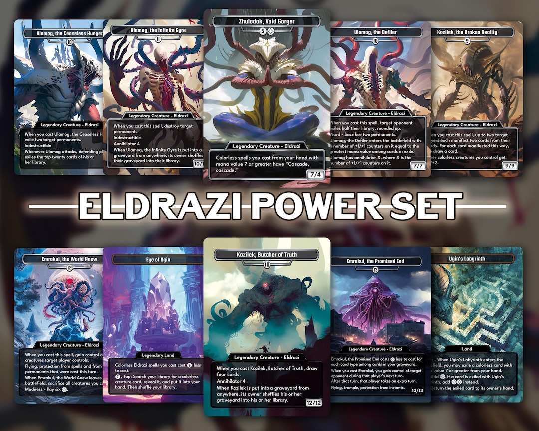 Eldrazi Power Set - Bundle Set of 10 Cards , Eldrazi Custom Cards ...