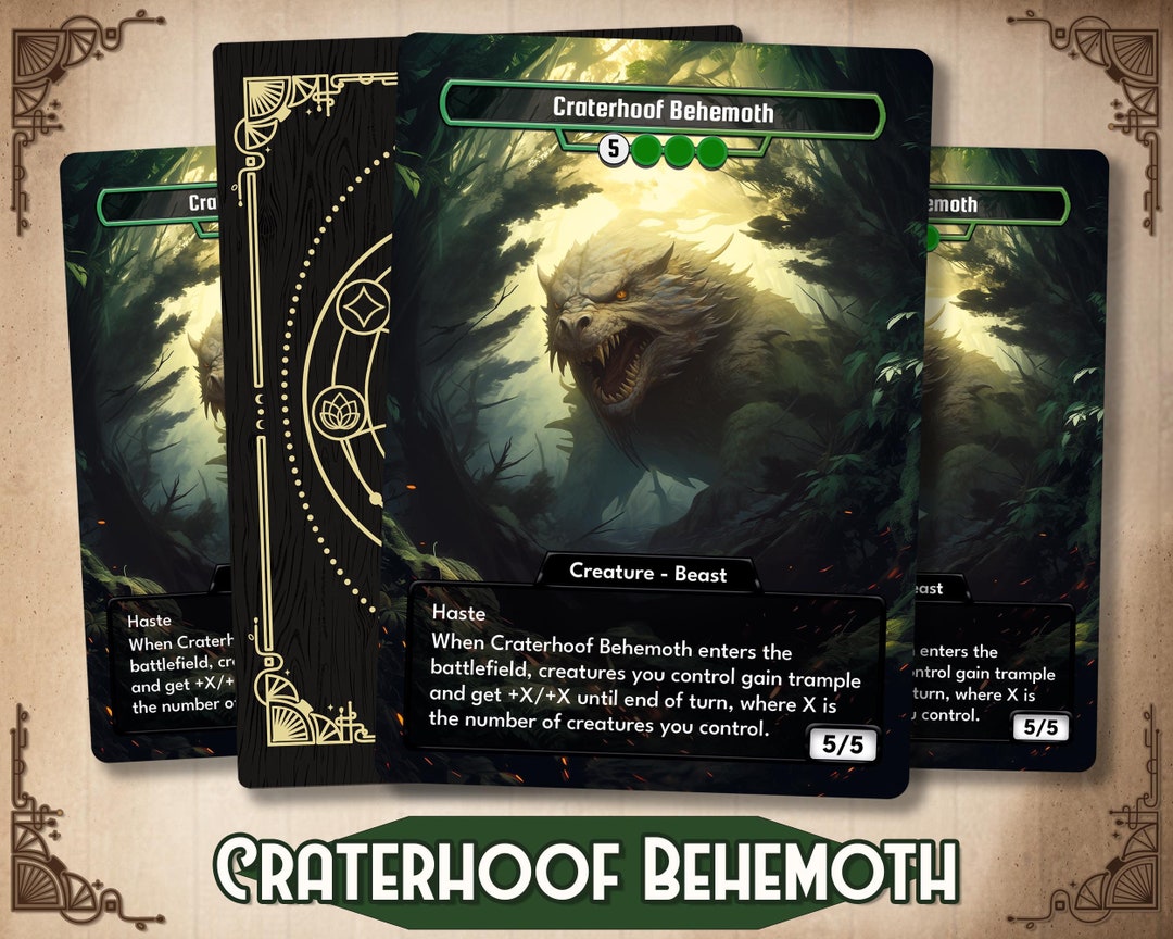 Craterhoof Behemoth MTG Custom Cards , MTG Proxy With Alternative Art ...