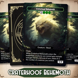 Craterhoof Behemoth MTG Custom Cards , MTG Proxy With Alternative Art ...