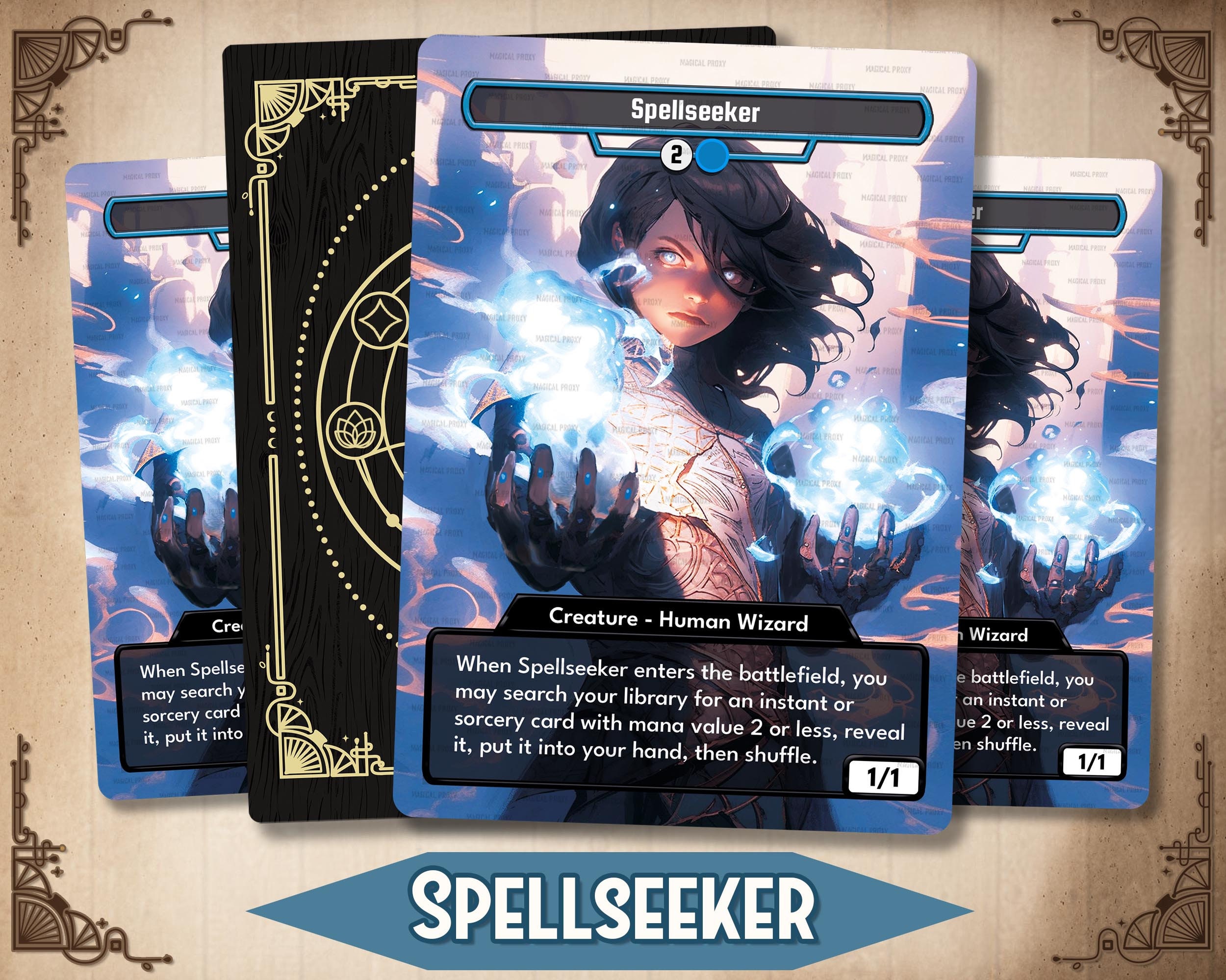 Spellseeker MTG Proxy Custom Card Full Art Alternate Art - Etsy
