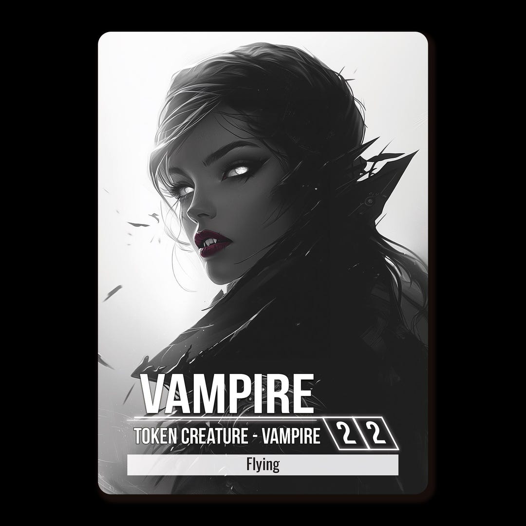 Vampire MTG Token Custom Card for MTG Commander , Magic Custom Proxy ...