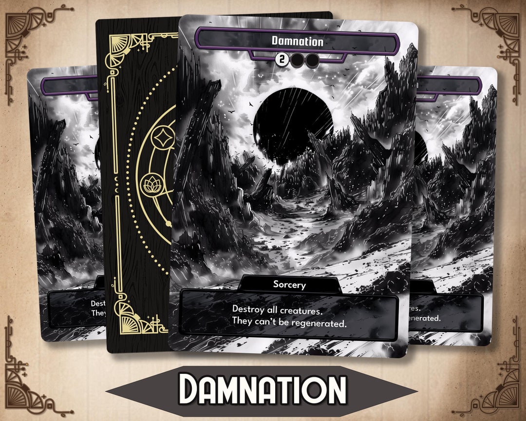 Damnation MTG Proxy EDH Custom Card Altered Custom Art / Full Art - Etsy