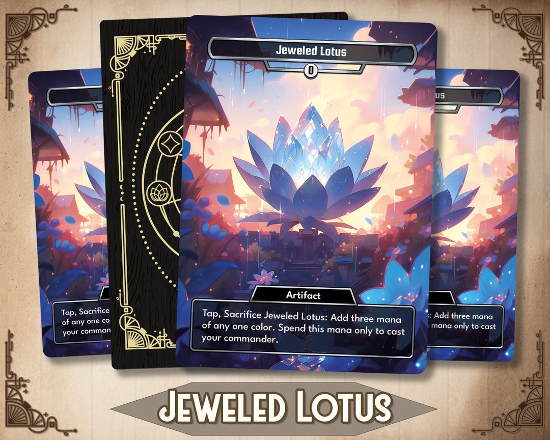Jeweled Lotus 3 MTG Custom Card , MTG Proxy With Alternative Anime Art ...