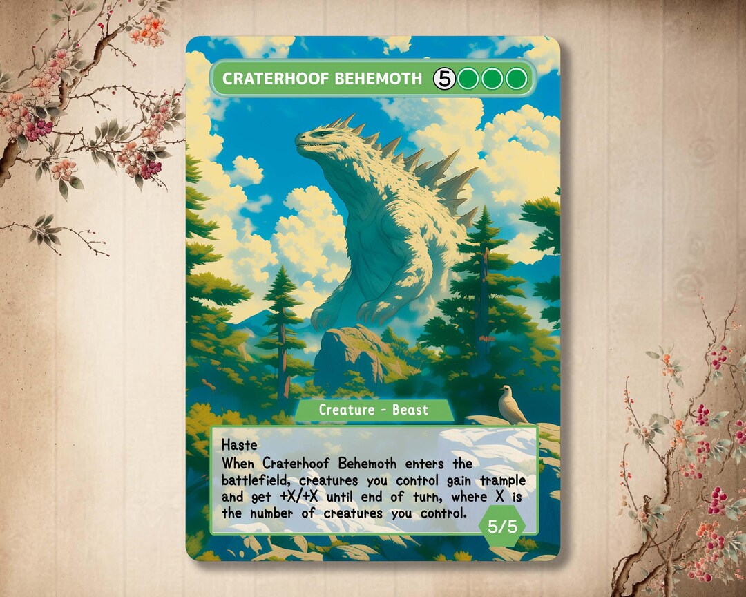 Craterhoof Behemoth - Custom Card Anime , Full Art Alternative Alter - Etsy