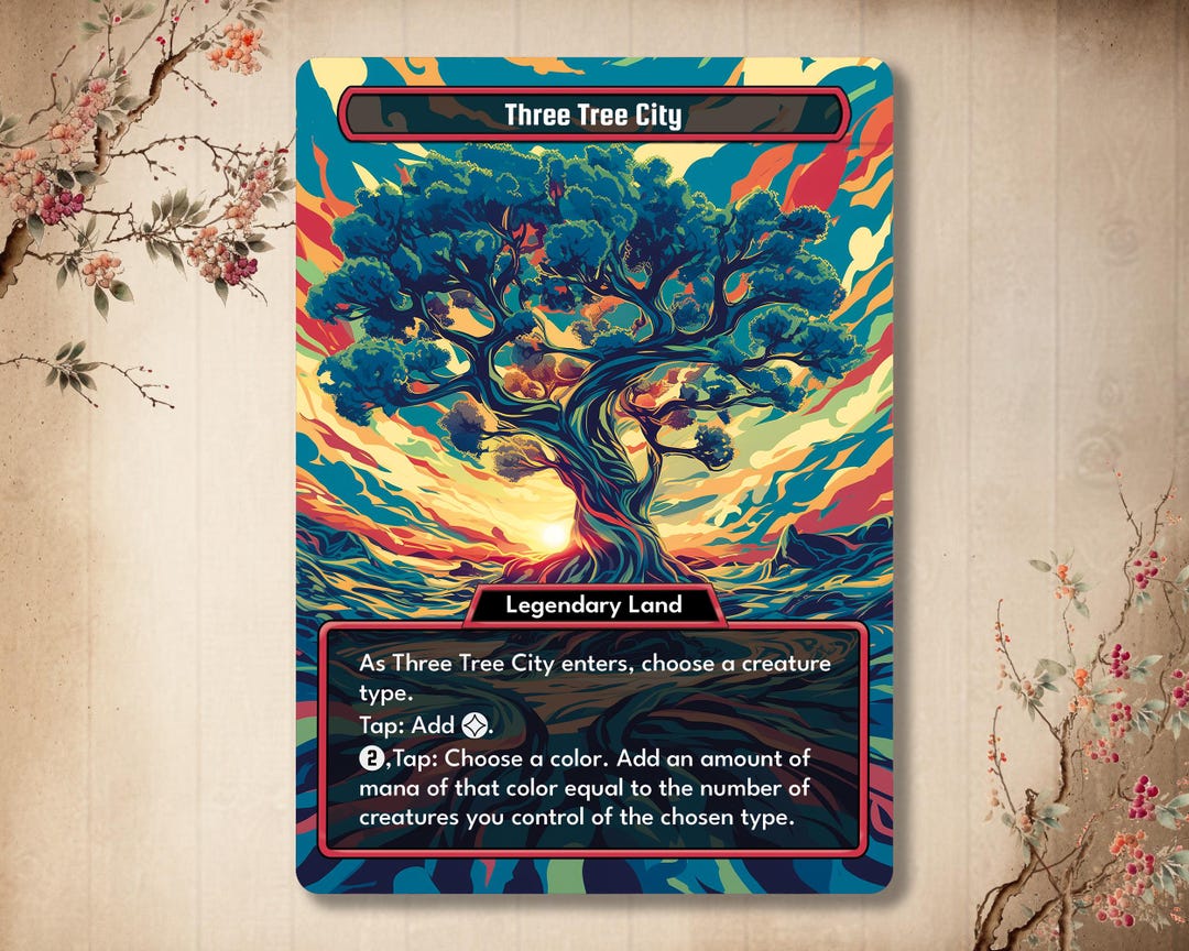 Three Tree City #2 - Custom Card High Quality Land Card With Alternate ...