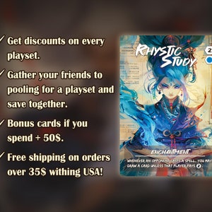 Rhystic Study - Custom *japanese* Card , Full Art Alter Art - Etsy