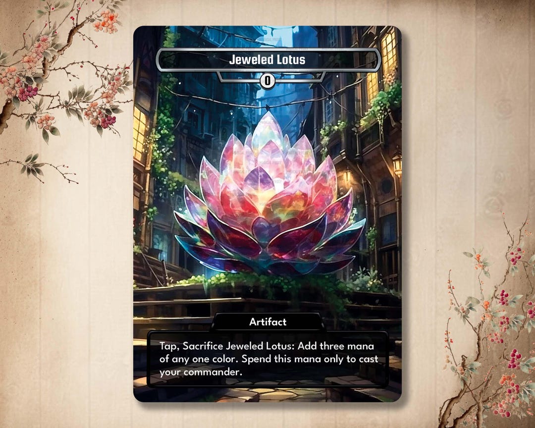 Jeweled Lotus - Custom Card , Alternative Card *magical* [ Alter Art ...