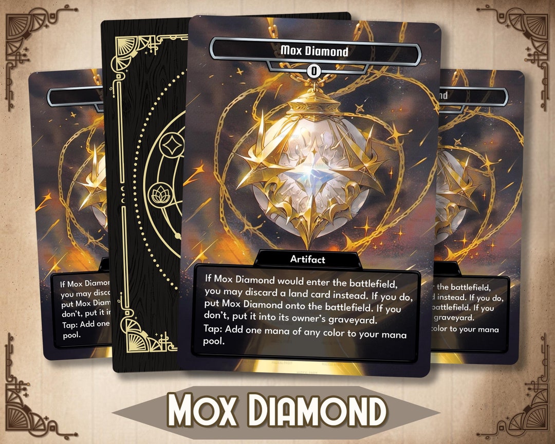 Mox Diamond MTG Proxy Custom Card Alternative Custom Art / EDH Full Art ...