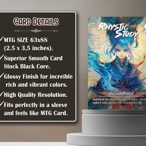 Rhystic Study - Custom *japanese* Card , Full Art Alter Art - Etsy