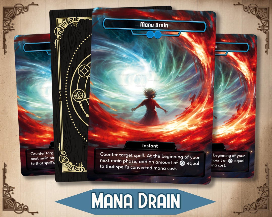 Mana Drain Custom Card , Magic Card magical High Quality Alter Art ...