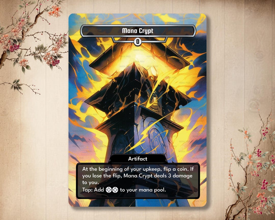 Mana Crypt - Custom Card , Premium Card [ Altered Art / Full Art ] - Etsy