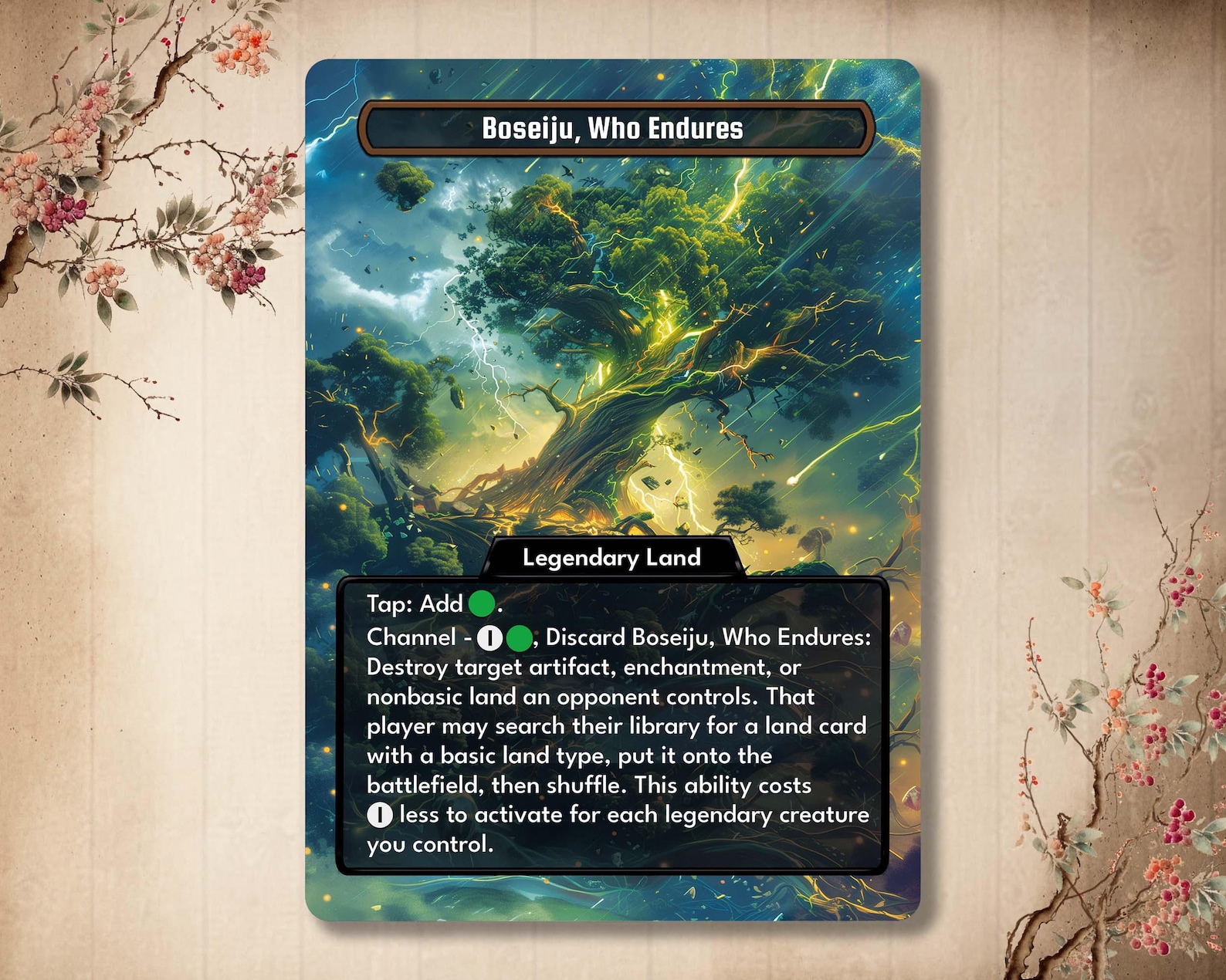 Boseiju, Who Endures - Custom Card High Quality Land Card With ...