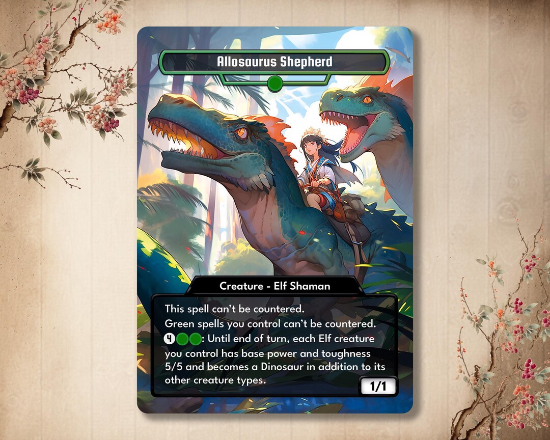 Allosaurus Shepherd - Custom Card *magical* High Quality Full Art - Etsy