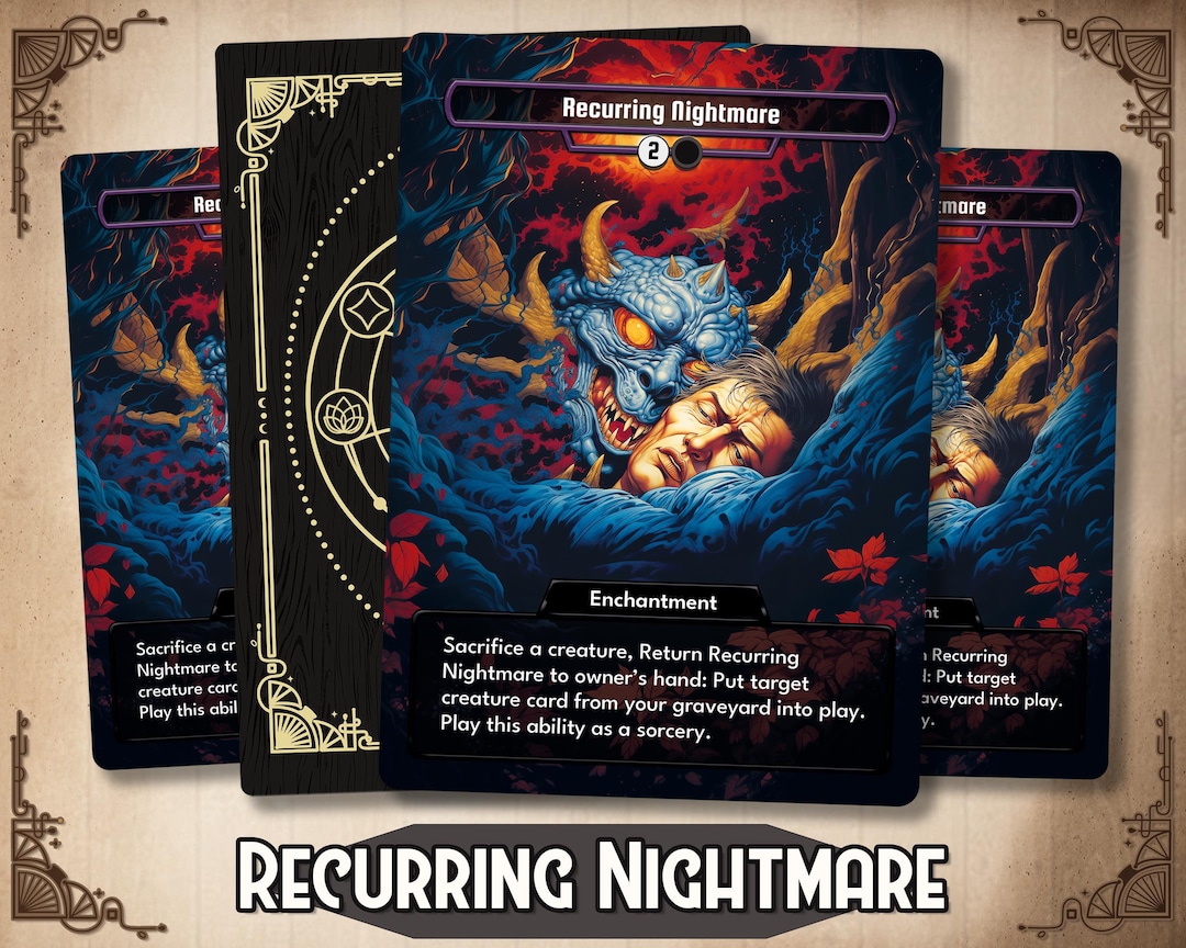 Recurring Nightmare EDH MTG Proxy Custom Card Altered Art / Full Art - Etsy