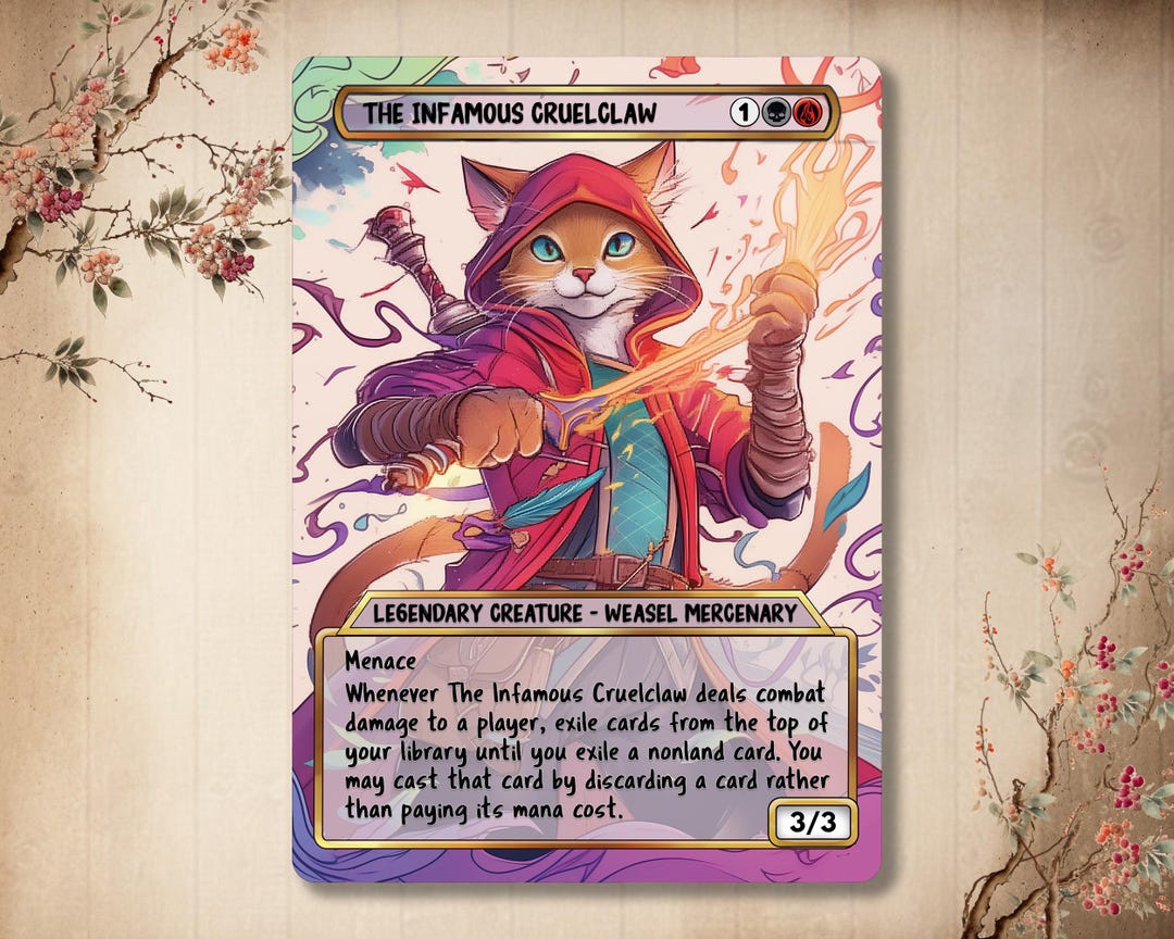 The Infamous Cruelclaw Custom Card – Cartoon Art Proxy - Etsy
