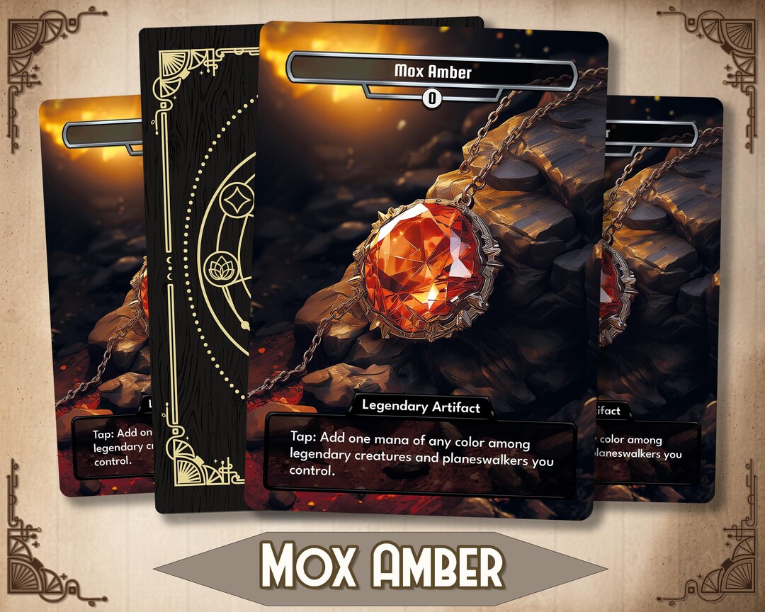 Mox Amber MTG Proxy Custom Card Full Art Commander - Etsy