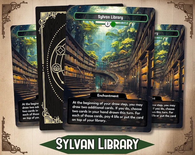 Sylvan Library Magic Playtest Proxy Fullart - Etsy