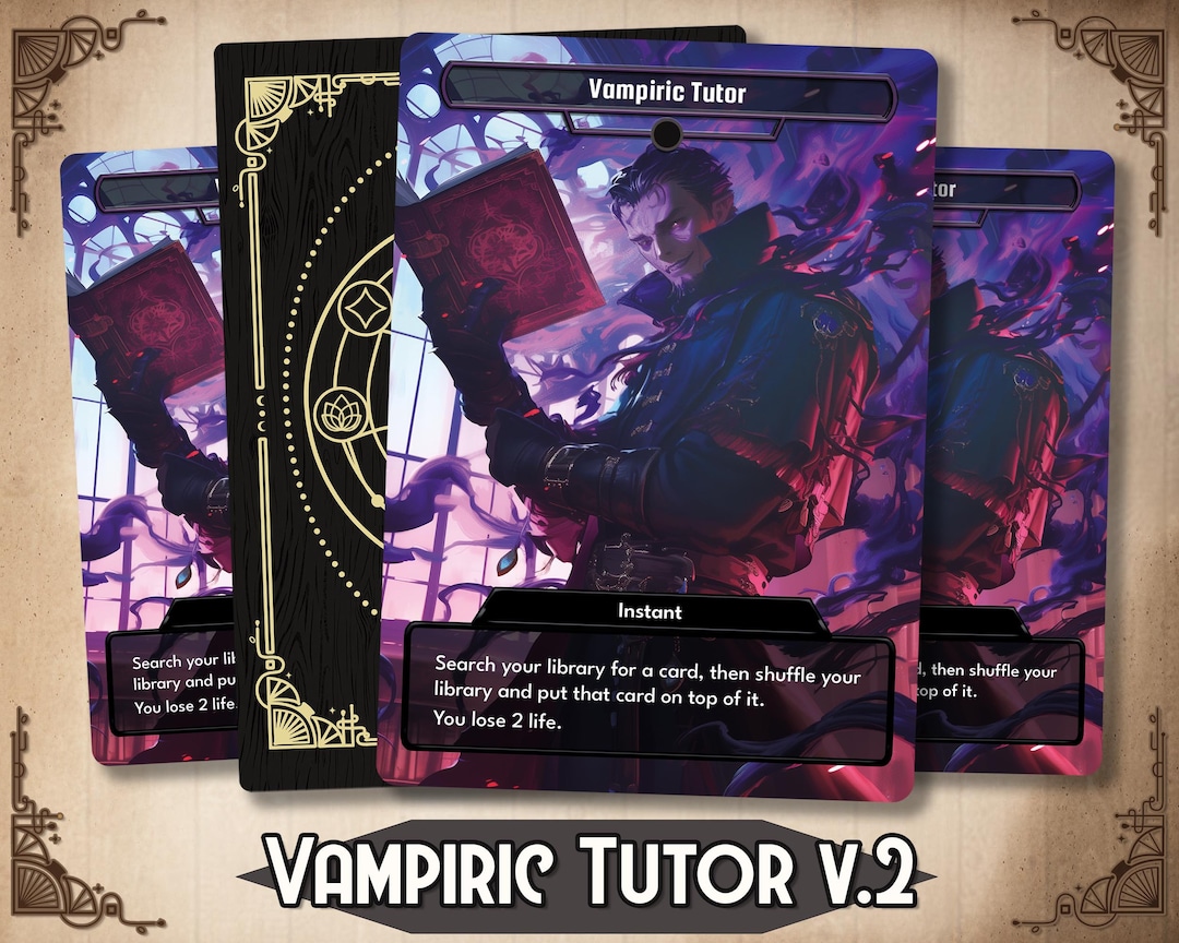 Vampiric Tutor 2 MTG Proxy EDH Custom Card Altered Custom Art / Full Art - Etsy