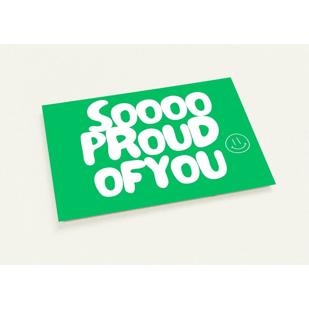 Soooo Proud of You Pack of 10 Postcards - Etsy