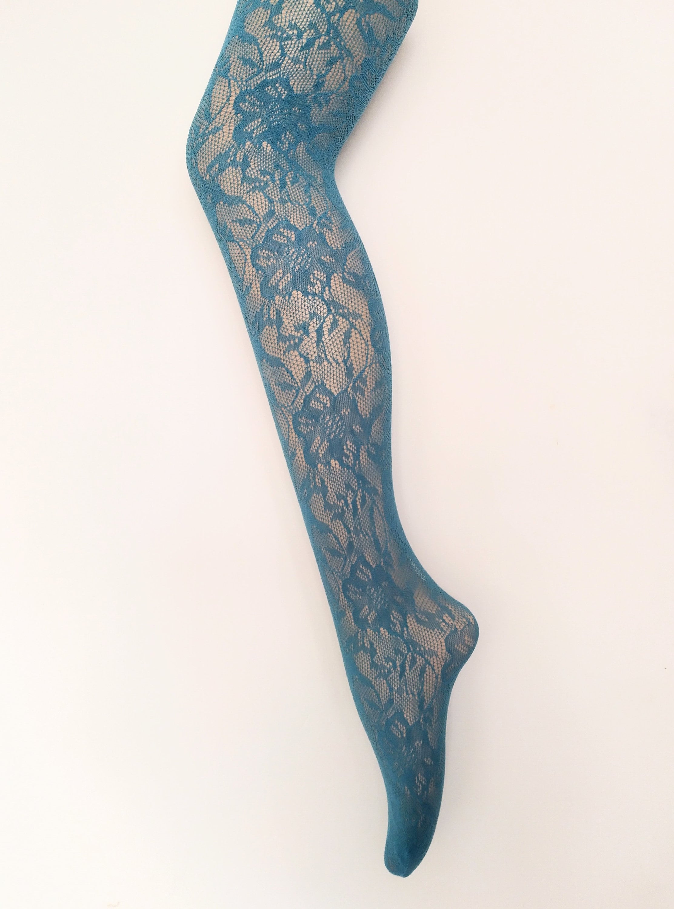 Fishnet Tights Pattern Mesh Floral Onesize Lilac Cream Wine 8/10/12/14 ...