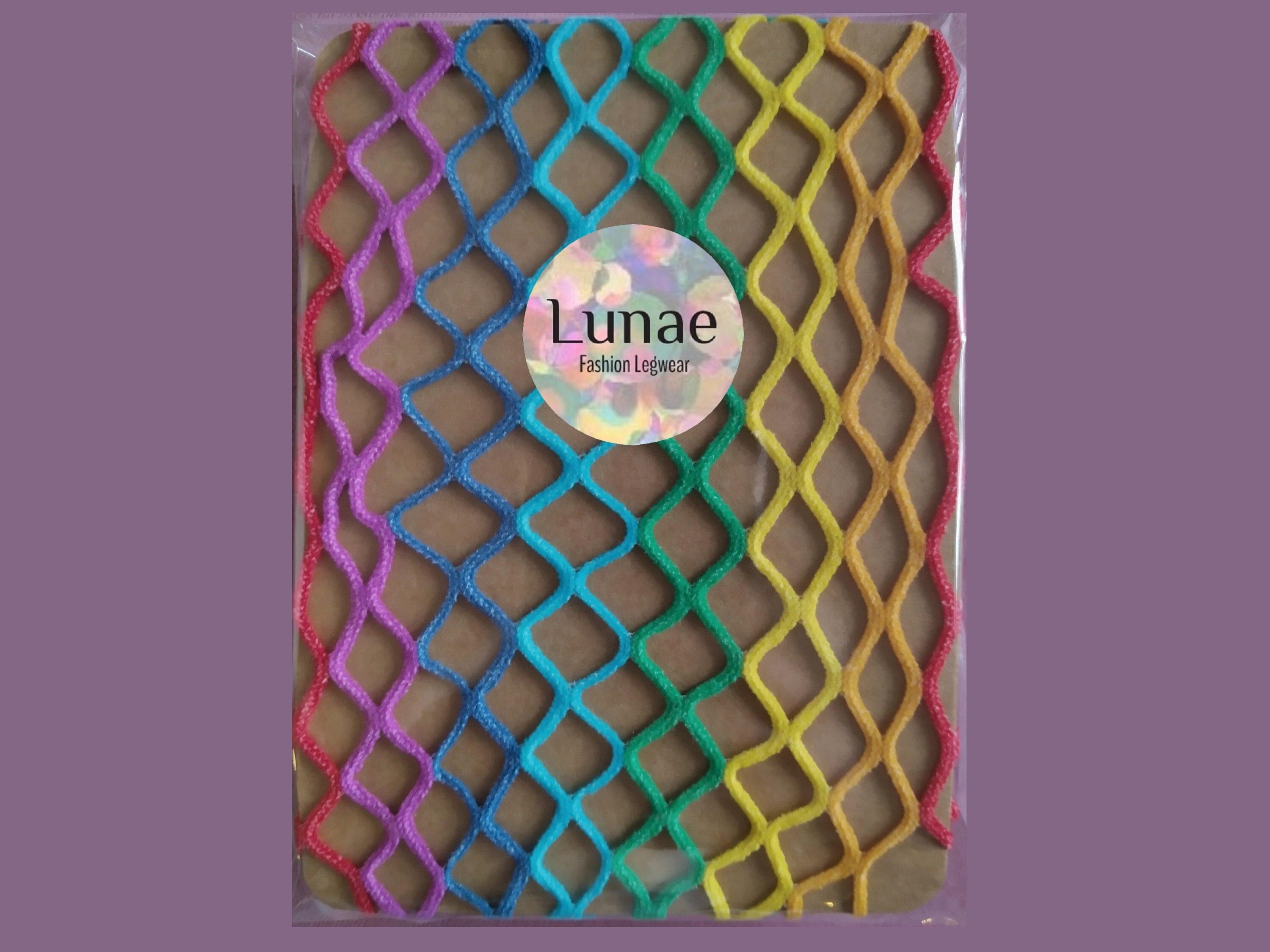 Fishnet Tights Rainbow Mesh Unicorn Colourful Bright UK 10/12/14/16 ...