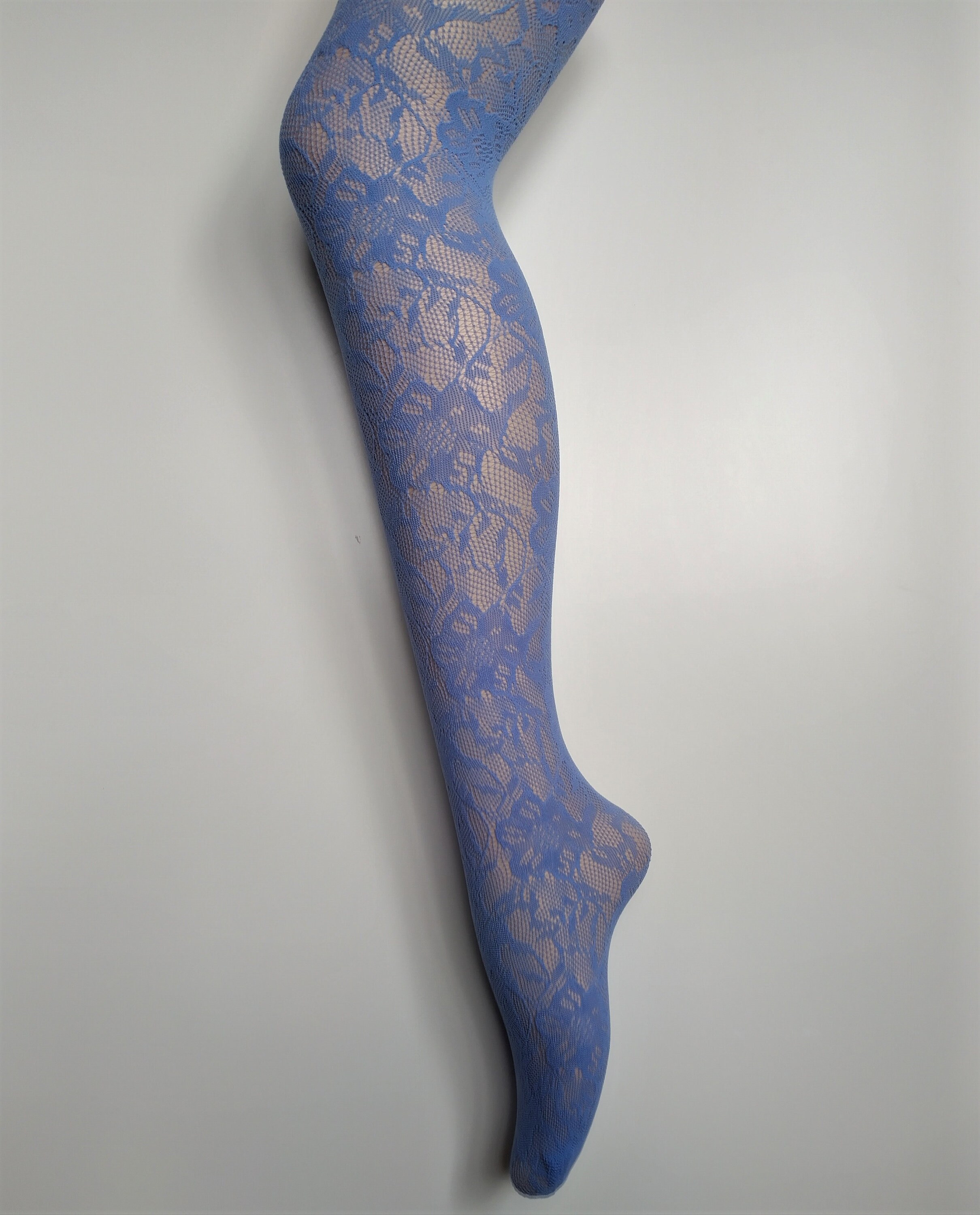 Fishnet Tights Pattern Mesh Floral Onesize Lilac Cream Wine 8/10/12/14 ...