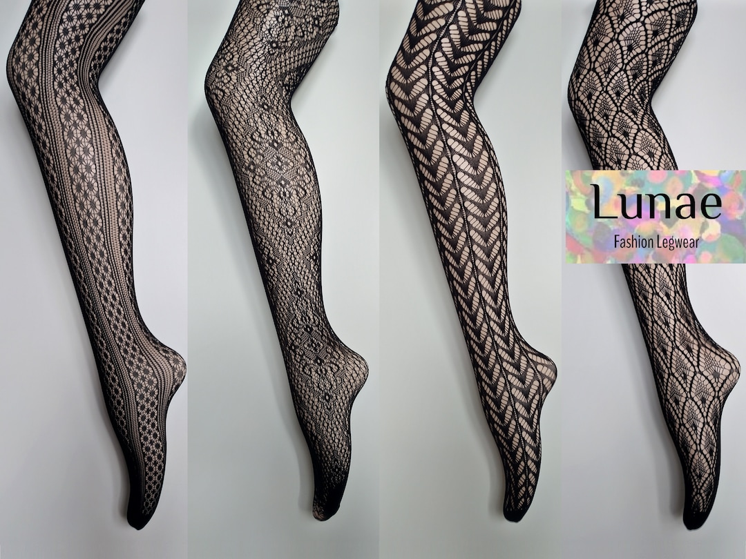 Fishnet Tights Crochet Lace Pointelle Retro Pattern Geometric - Etsy Canada