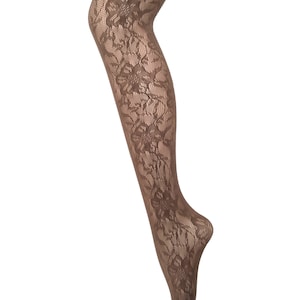 Fishnet Tights Pattern Mesh Floral Onesize UK 8/10/12/14 - Etsy