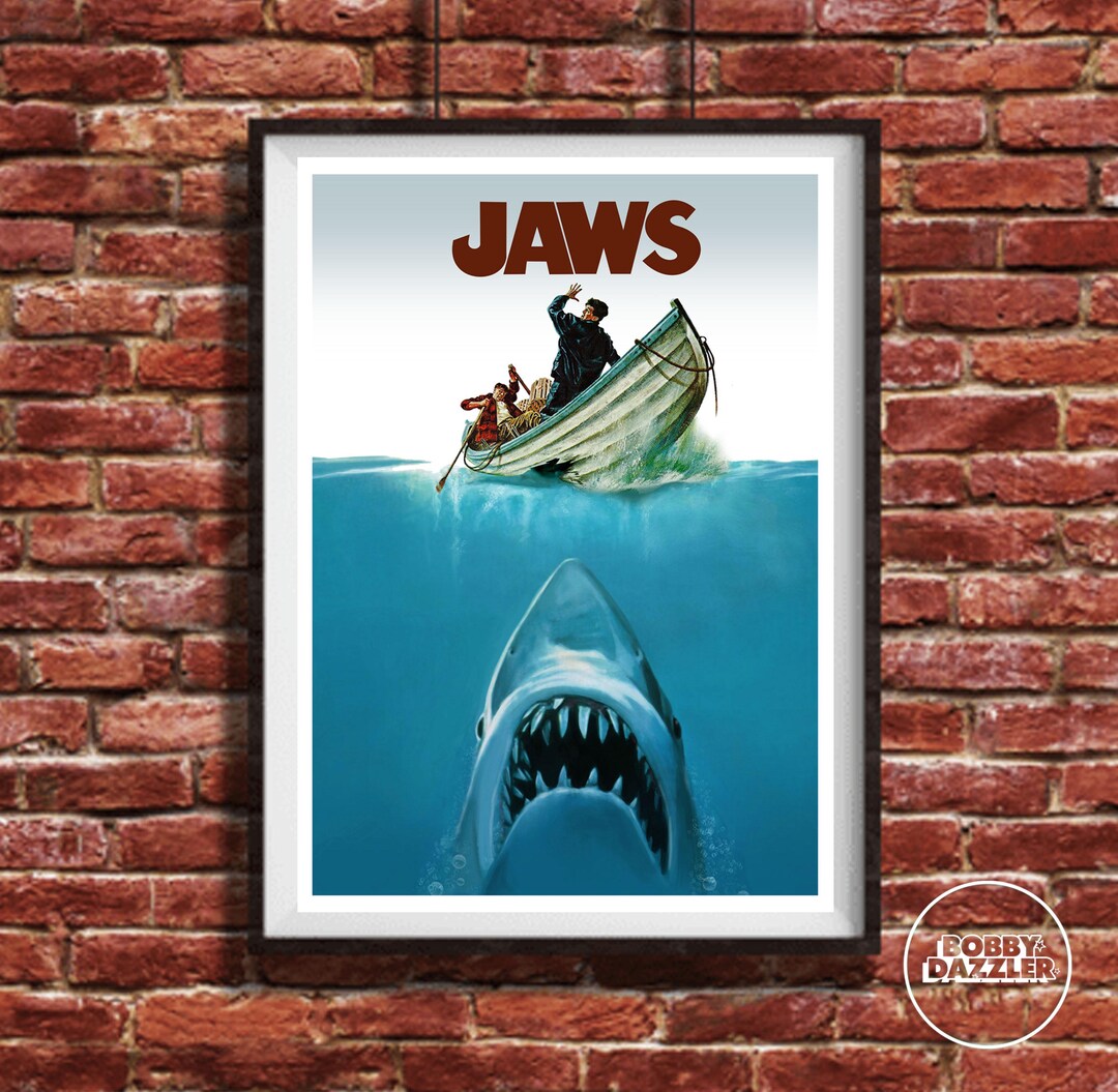 JAWS POSTER Fan Art - Jaws 50th Anniversary Collectible Artwork by ...
