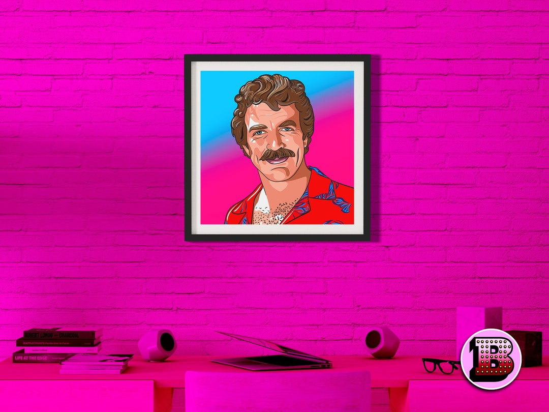 MAGNUM PI Tom Selleck Hawaiian Shirt 80s Retro Moustache Inspired Fan ...