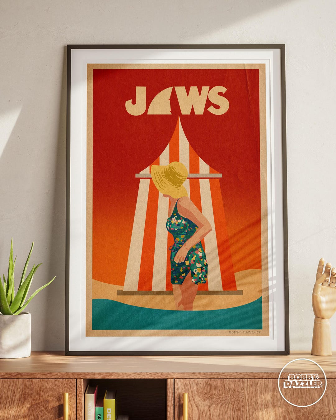 JAWS Fan Art - Jaws 50th Anniversary Collectible Mrs Kitner Minimalist ...