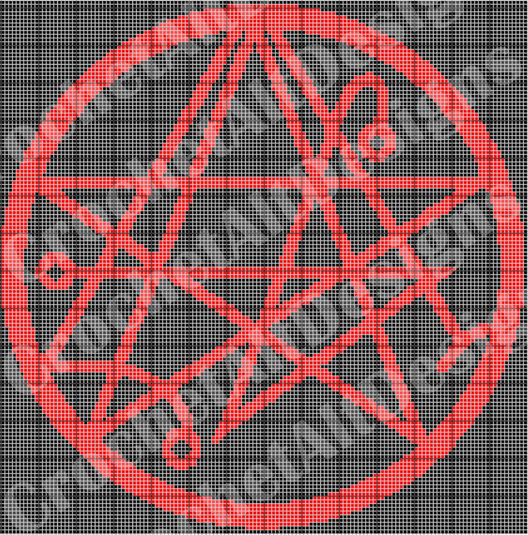 Necronomicon Gateway Sigil Eldritch Horror Crochet C2C Blanket Graphgan ...