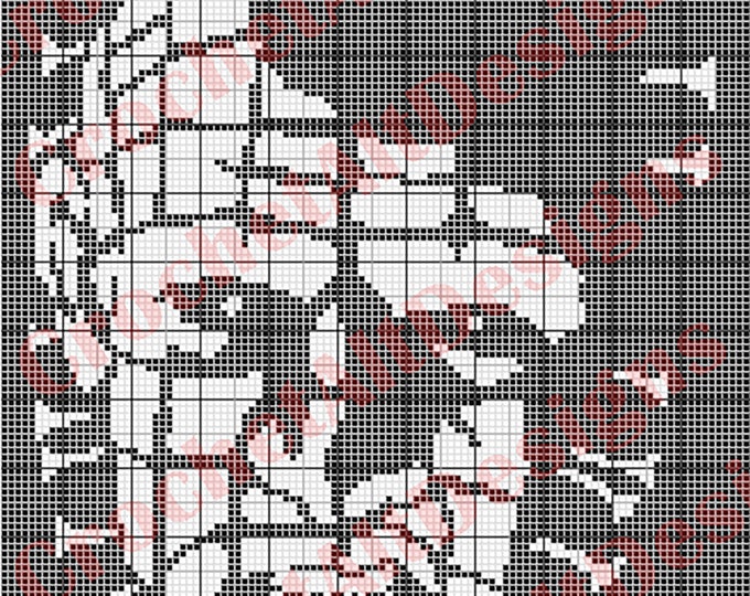 Art the Clown, Terrifier Horror Movie C2C Crochet Graphgan Blanket ...