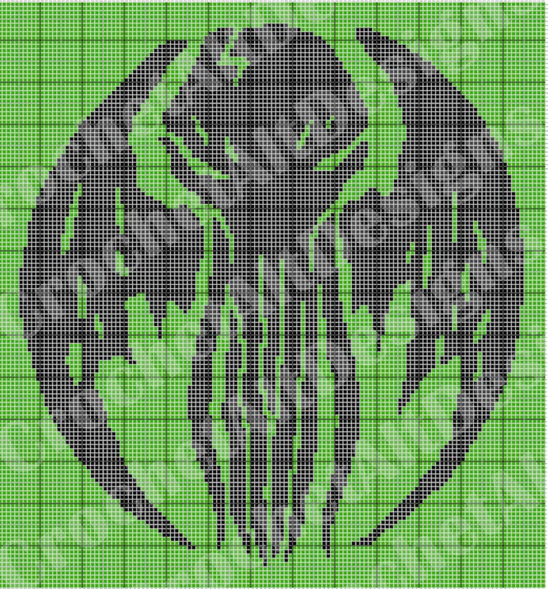 Cthulhu Horror Crochet C2C Blanket Graphgan Pattern - Etsy