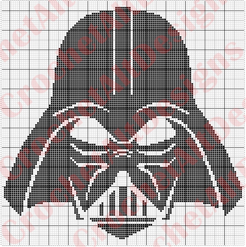 Darth Vader Star Wars C2C Crochet Graphgan Pattern - Etsy