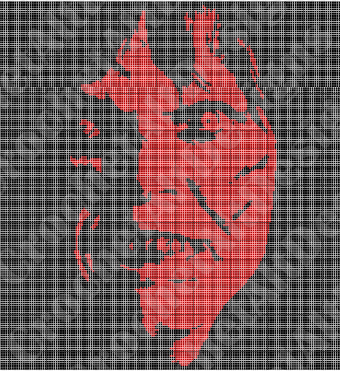 The Exorcist Horror Blanket C2C Crochet Graphgan Pattern - Etsy