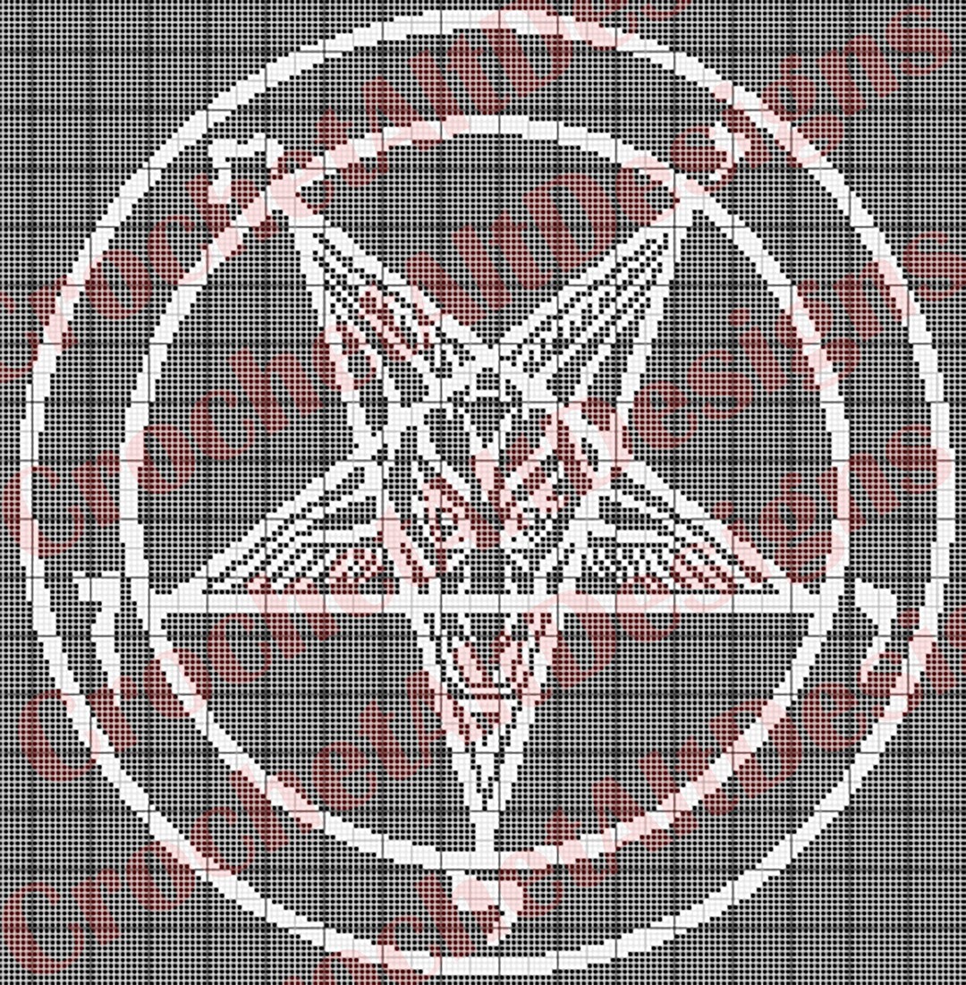 Sigil of Baphoment C2C Graphgan Crochet Horror Blanket Pattern - Etsy