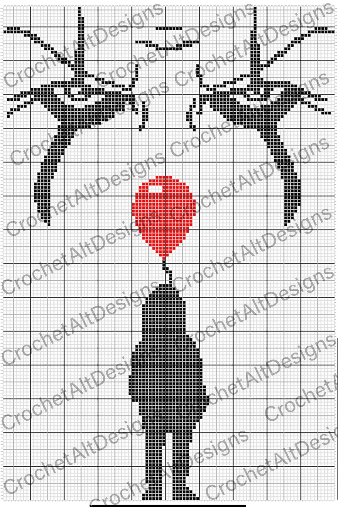 Pennywise C2C Graphgan Crochet Pattern - Etsy