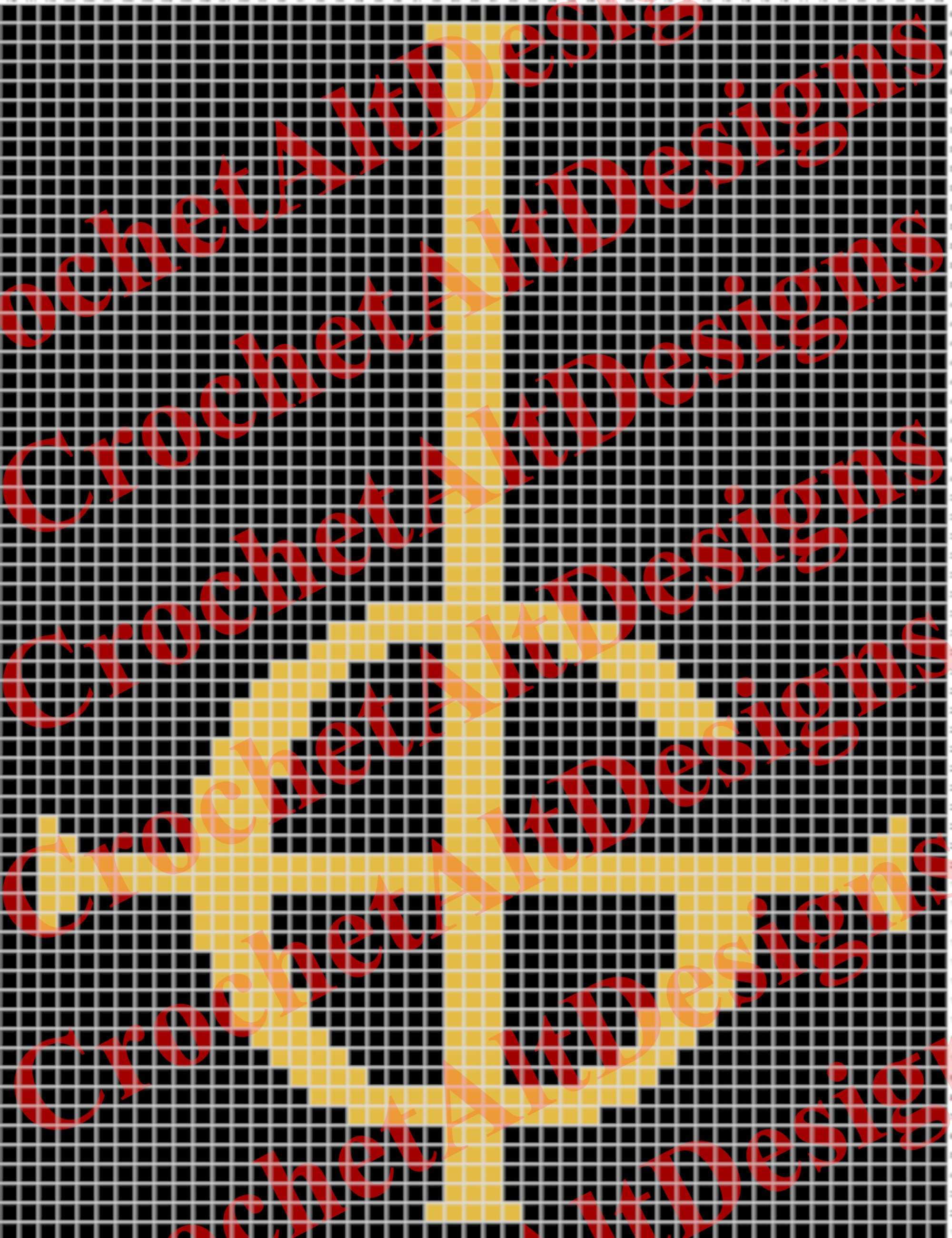 Ghost Cross Logo C2C Crochet Pattern - Etsy