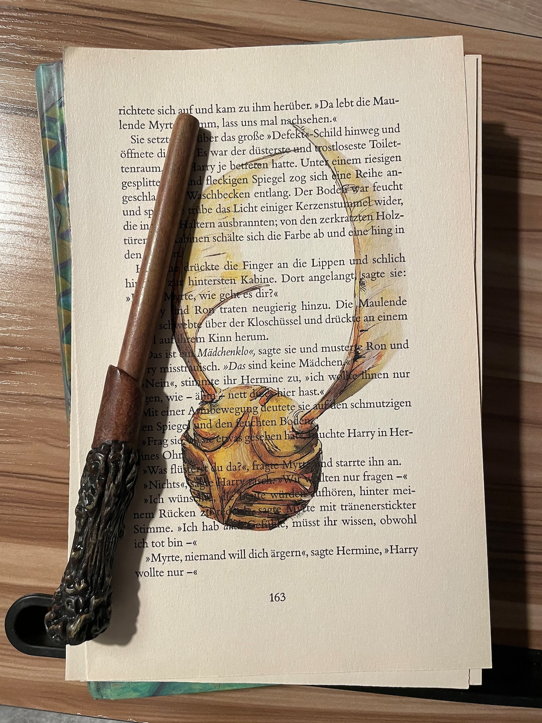 Bedruckte Buchseite mit Harry Potter Motiv,Kunstdruck A5 auf alter ...