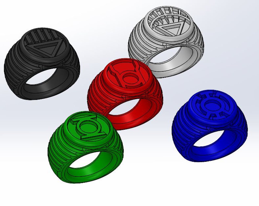 Lantern Ring *STL PACK* (green, Black, Red, Blue White) - Etsy