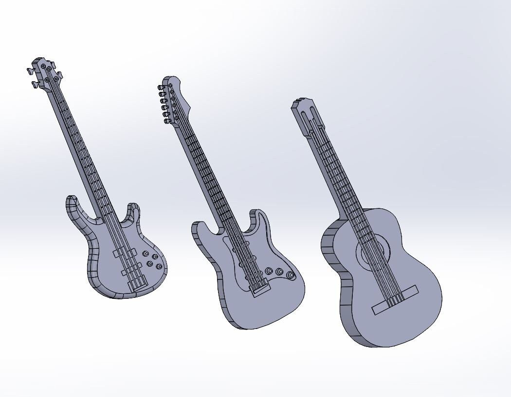 GUITAR .STL PACK (bass Guitar, Electric Guitar, Acoustic Guitar) - Etsy