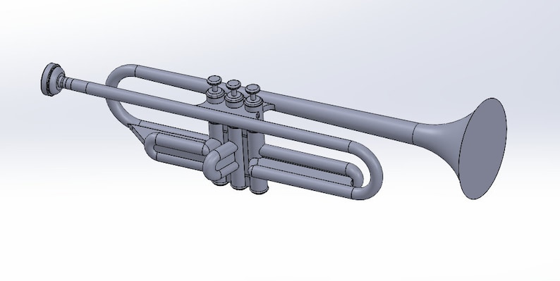 Trumpet 3D Model (.STL File) - Etsy