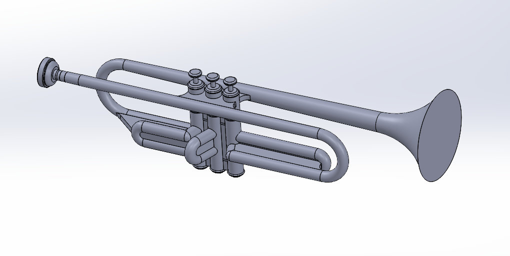 Trumpet 3D Model (.STL File) - Etsy