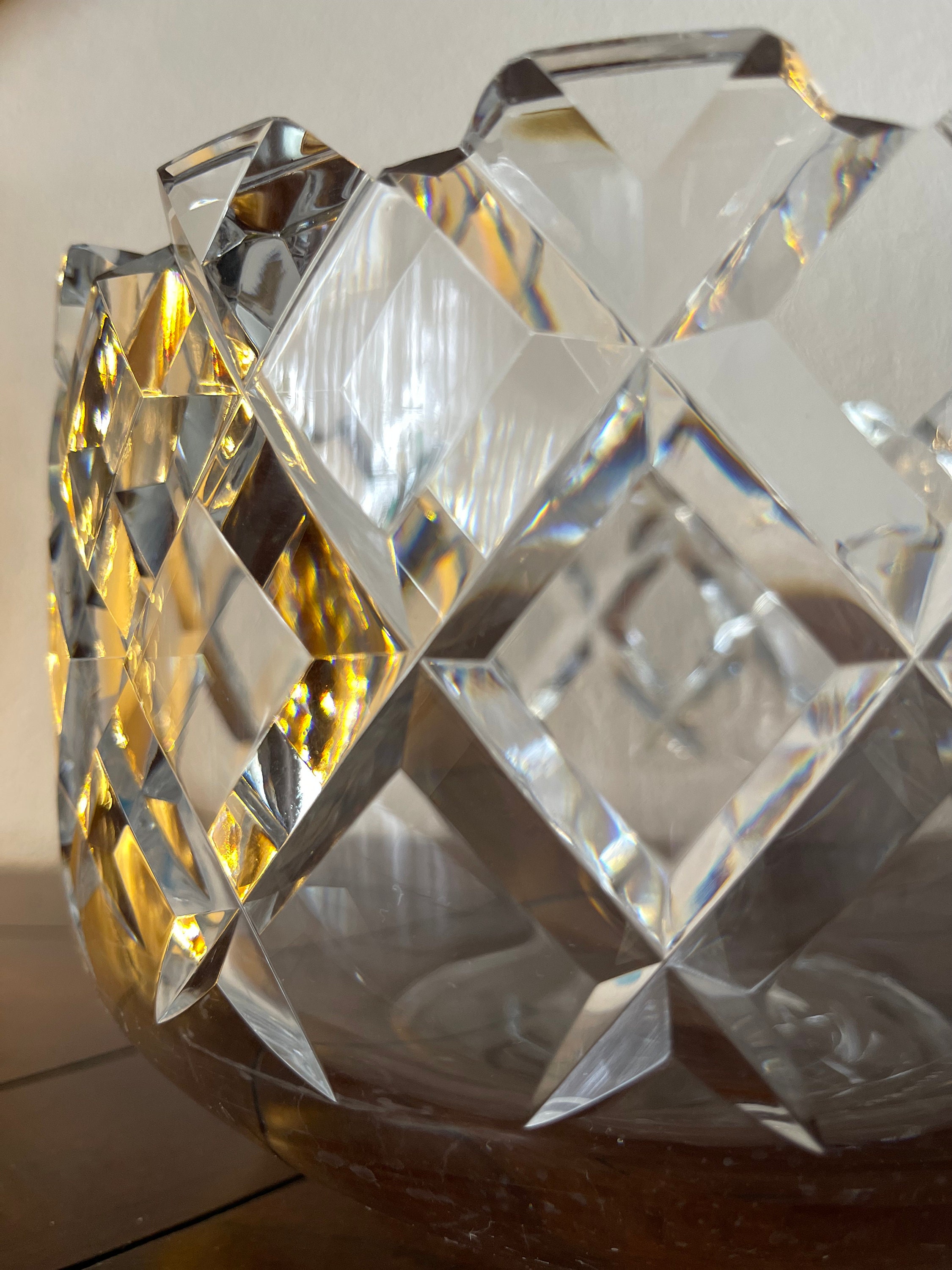 Orrefors Crystal Fruit Bowl Sofiero Tabletop Bowl Gunnar Cyrén Sweden ...