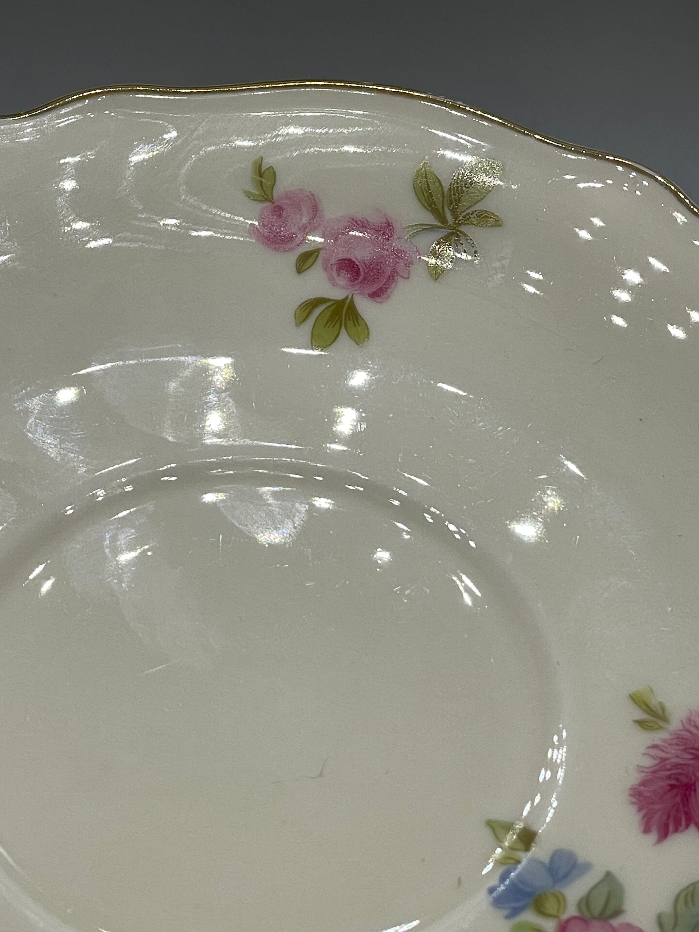K&A Krautheim Selb Bavaria Saucer Porcelain Floral Dessert Plate ...