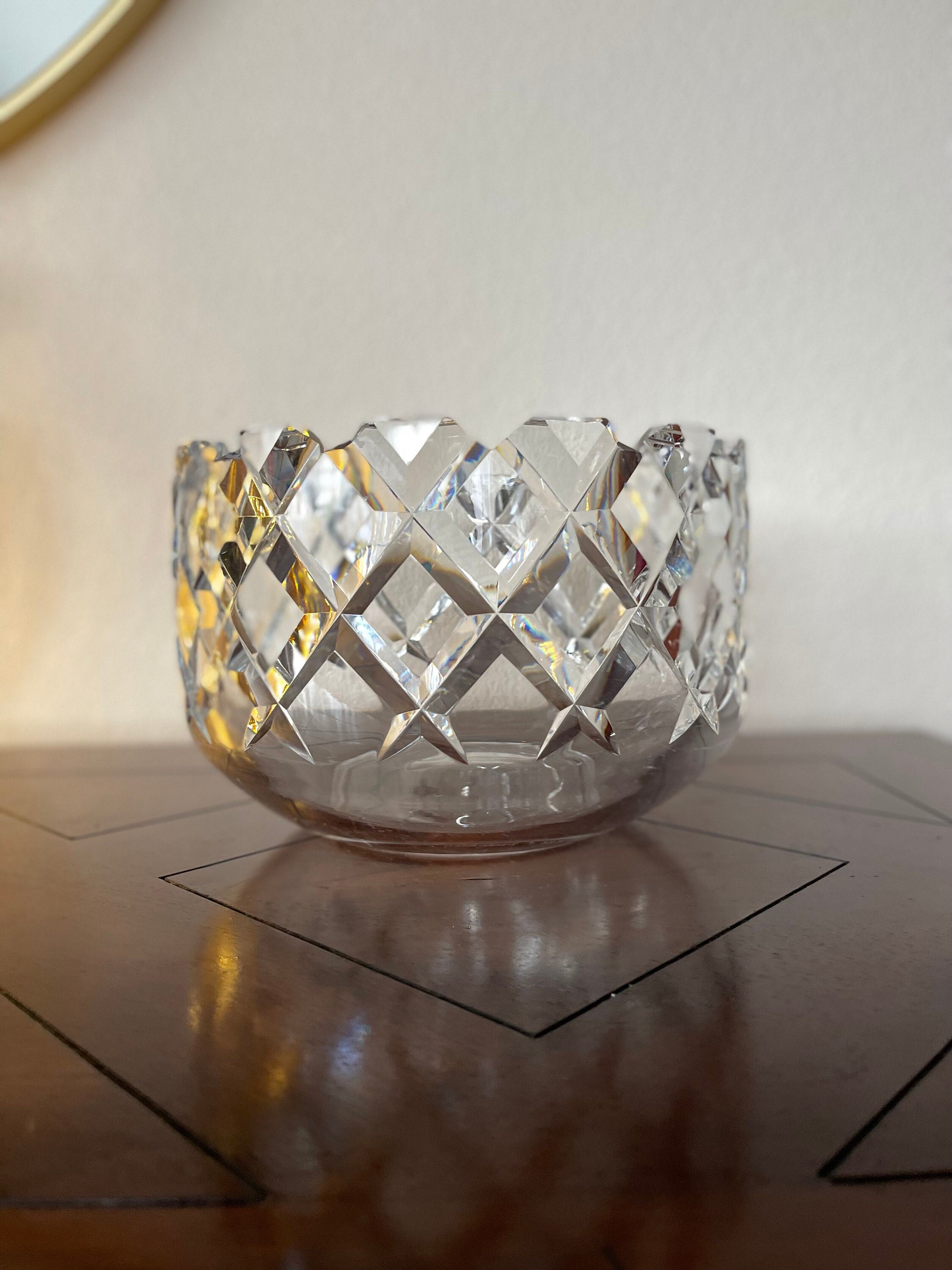 Orrefors Crystal Fruit Bowl Sofiero Tabletop Bowl Gunnar Cyrén Sweden ...