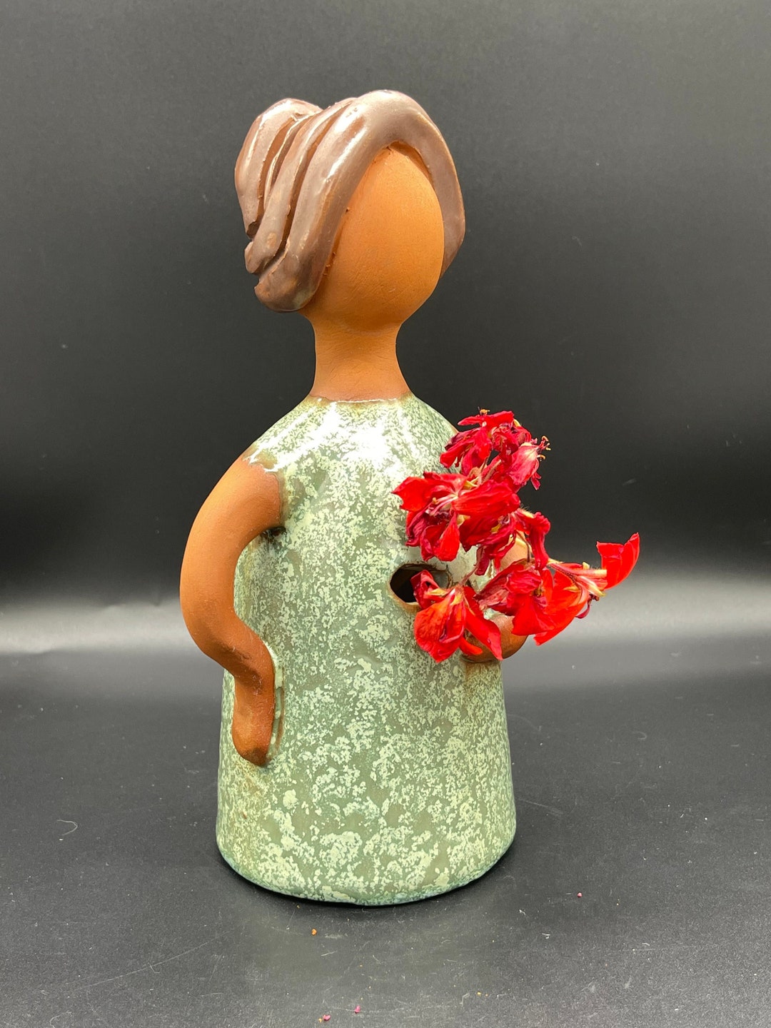 17 X 10.5 Vintage ELBOGEN KERAMIK SWEDEN Figurine/vase Figure Midsommar ...